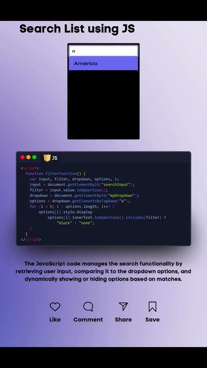 Search list in JavaScript #javascripttutorial #javascriptprojects - YouTube Search list in JavaScript #javascripttutorial #javascriptprojects - YouTube