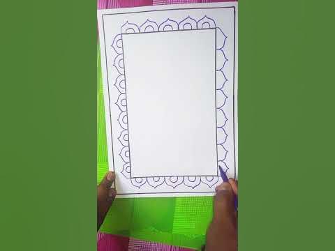 easy border design, how to drawing project work - YouTube