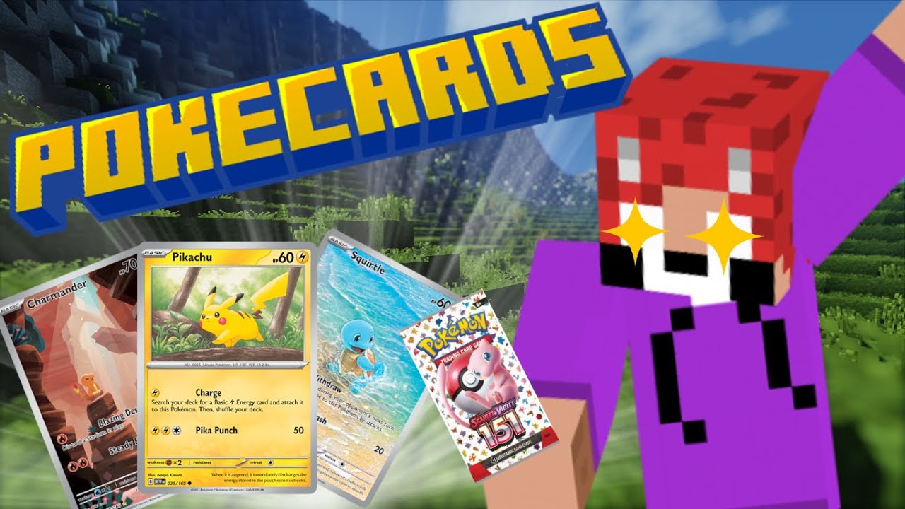 AHORA HAY CARTAS POKEMON EN MINECRAFT!! | Pokecards Minecraft Mod ...
