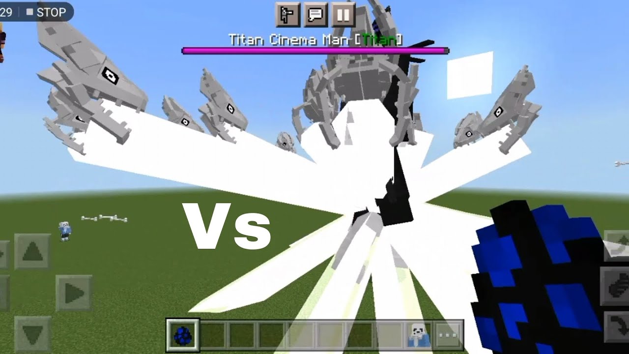 Sans Vs Titans Tvman (Epic Minecraft Fight) - YouTube