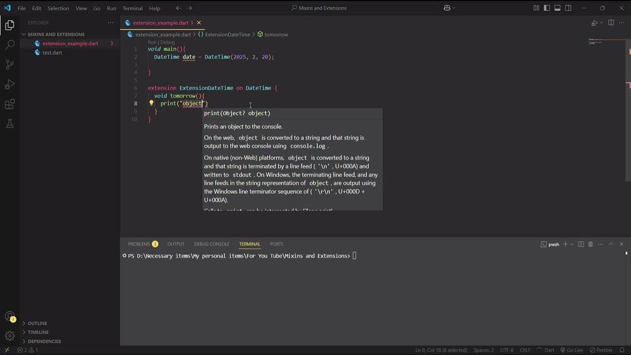 Dart Mixins And Extensions - YouTube