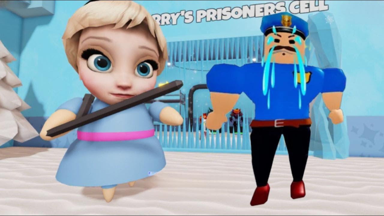 ROBLOX QUEEN ELSA BARRY'S PRISON RUN! OBBY ROBLOX GAMEPLAY WALKTHROUGH ...