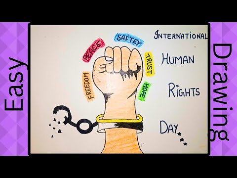 International Human Rights Day drawing | World Human Rights Day Poster ...