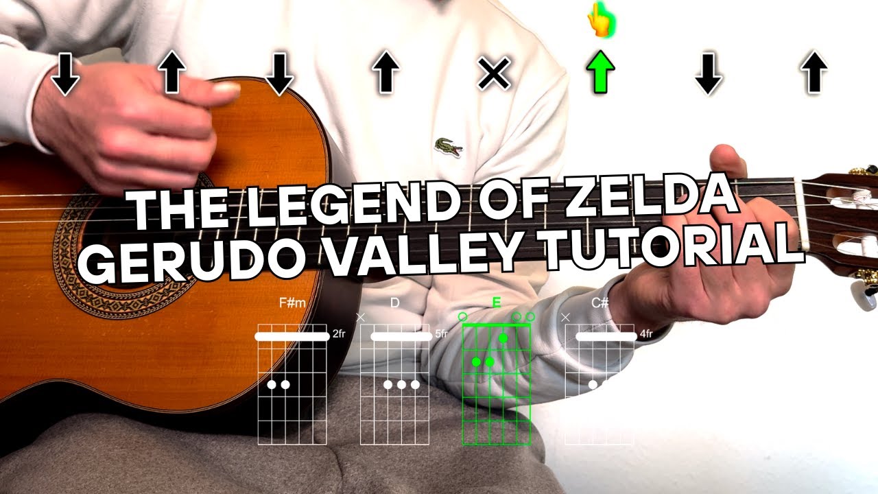 How to play Gerudo Valley from The Legend of Zelda guitar tutorial ...