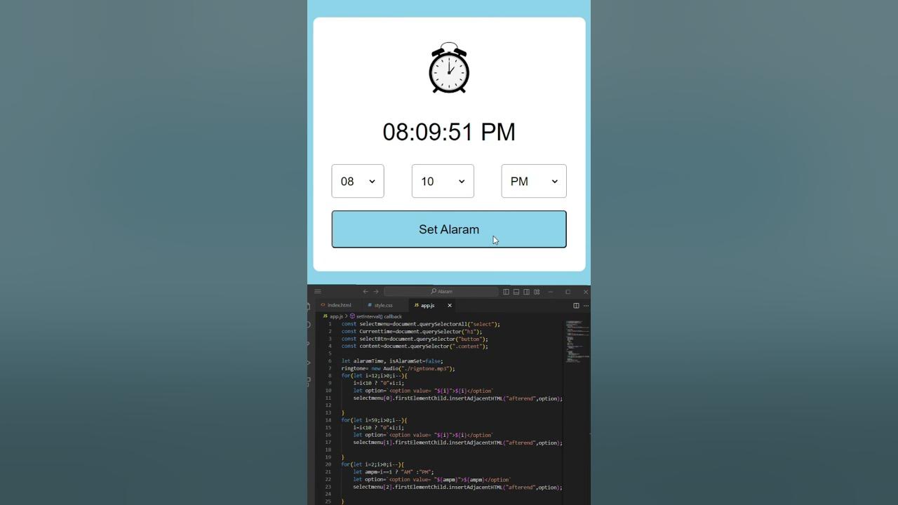 I Built an Alarm Clock Using Only JavaScript - YouTube