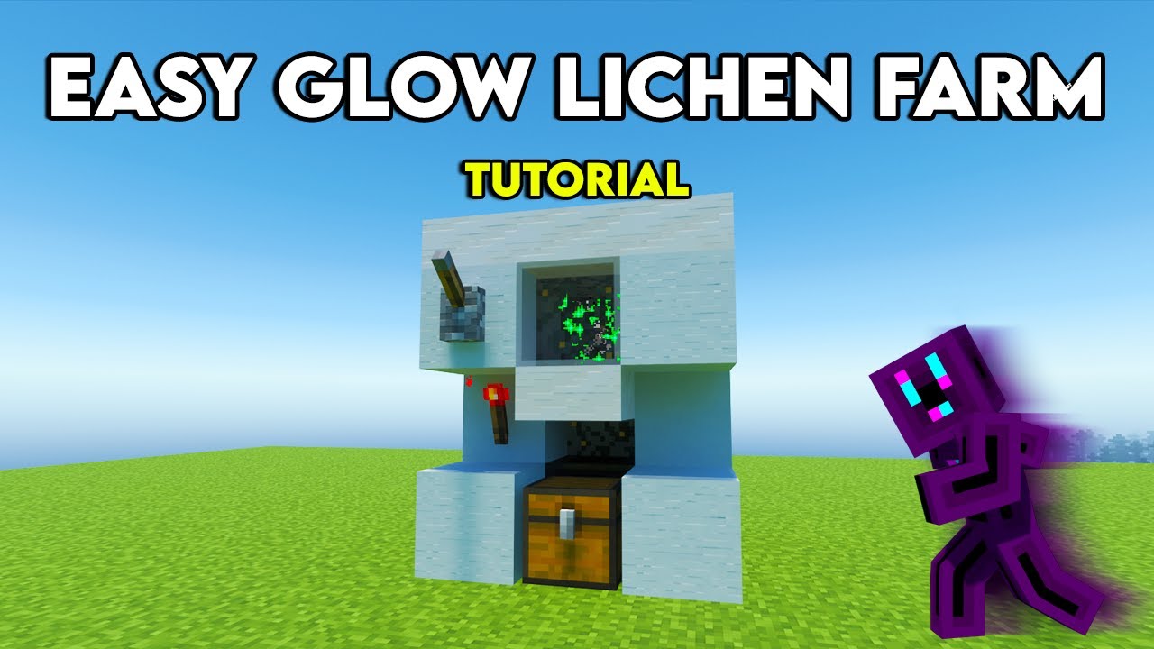 Easy Glow Lichen Farm In Minecraft Bedrock 1.20 - YouTube