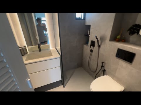HDB 5rm BTO Home Tour after 6 months - Bathrooms - YouTube