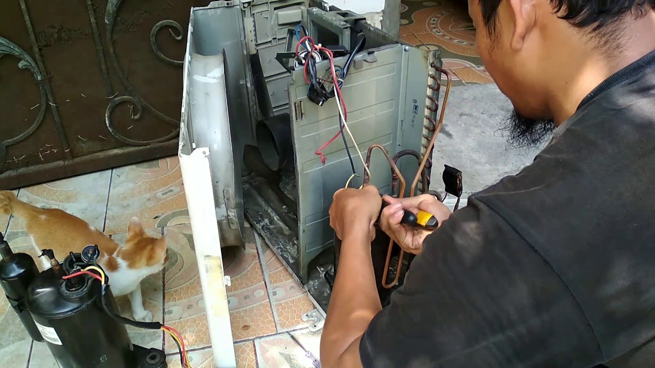 Ganti kompresor SERVICE AC Pekanbaru - YouTube