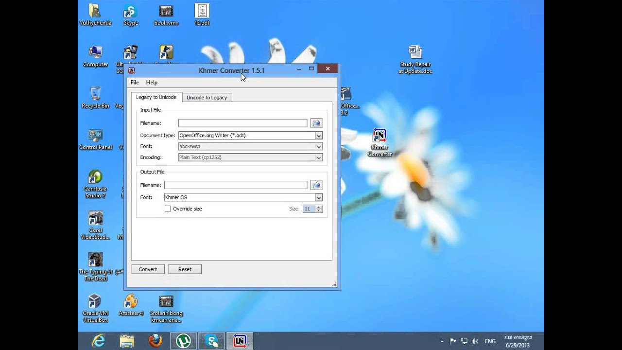 របៀបបំលែង Font Limon ទៅជា Font Unicode - YouTube