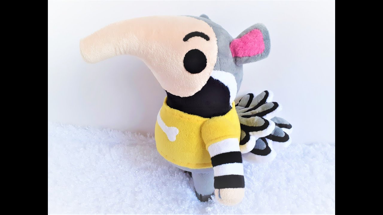 Antonio the anteater ACNH toy.Custom plush - YouTube