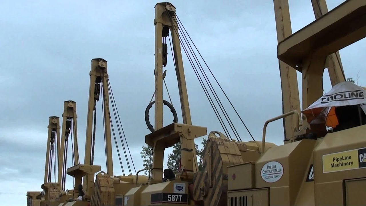 Pipeline Equipment - Line of Side Booms - YouTube