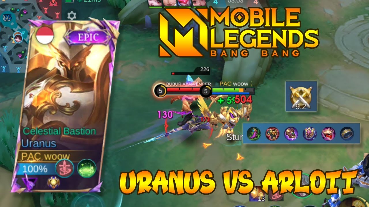 URANUS MOBILE LEGENDS: Solo Rank Vs Arlott - URANUS BUFF 2025 MLBB - YouTube