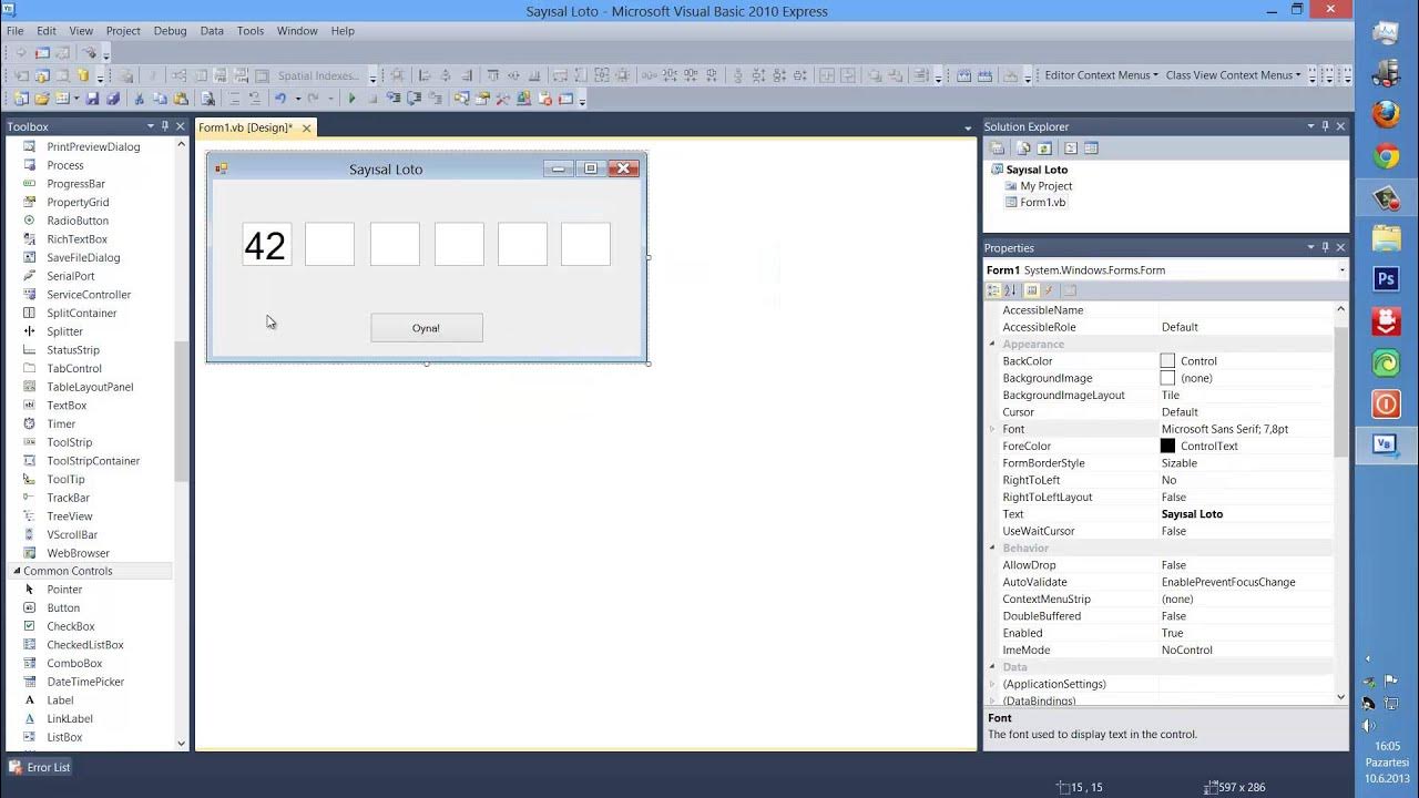 Visual Basic Sayısal Loto Oynayan Program Yapımı(Randomize) - YouTube