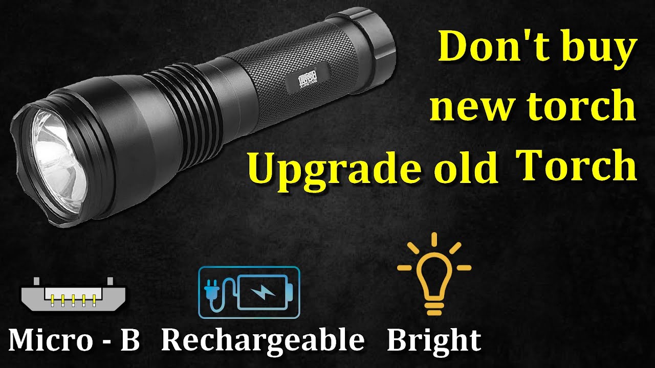 How to Convert Old Torch into Rechargeable Torch #led_torch - YouTube