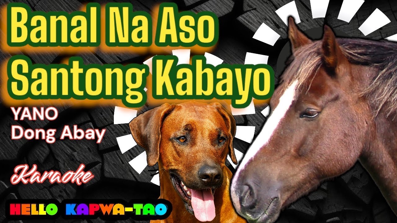 BANAL NA ASO, SANTONG KABAYO - YANO / Dong Abay #karaoke #cover # ...