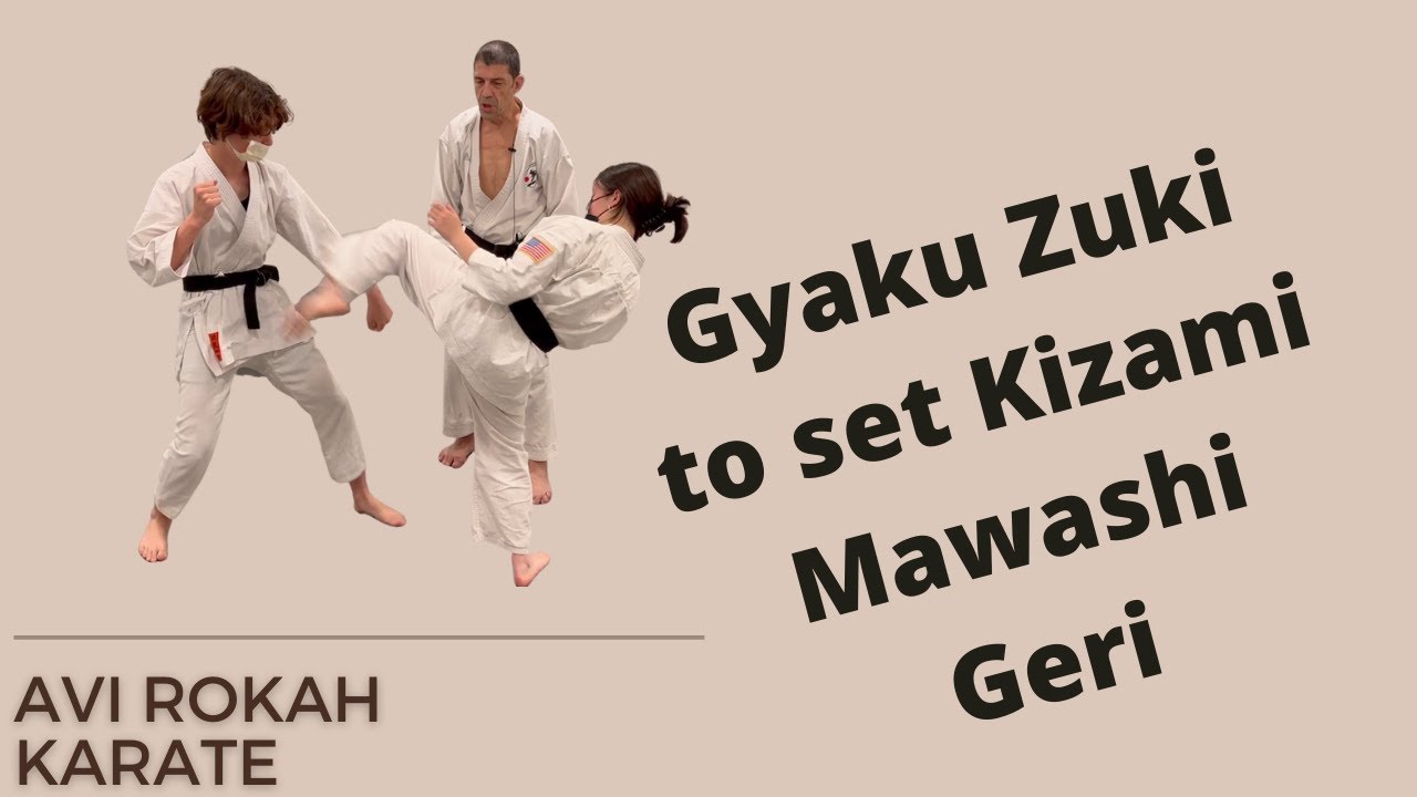 Gyaku Zuki to set Kizami Mawashi Geri - YouTube