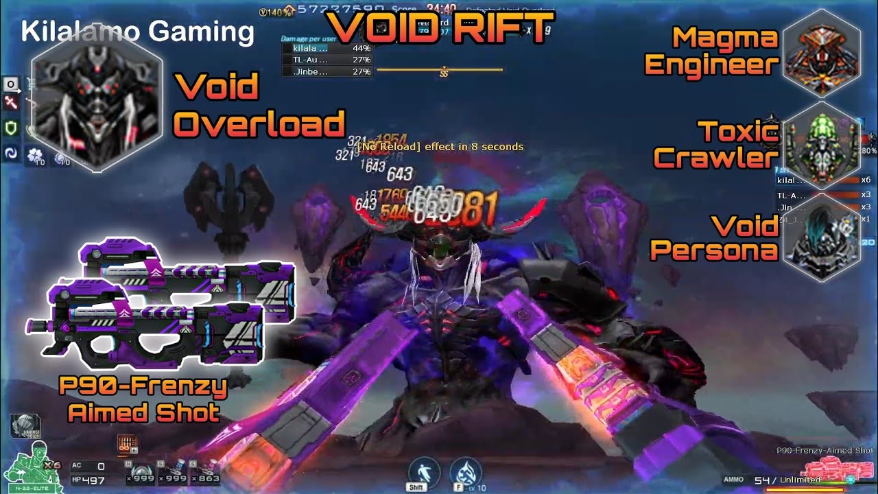 P90-Frenzy-Aimed Shot | Void Rift (NIGHTMARE) Gameplay | Crossfire ...