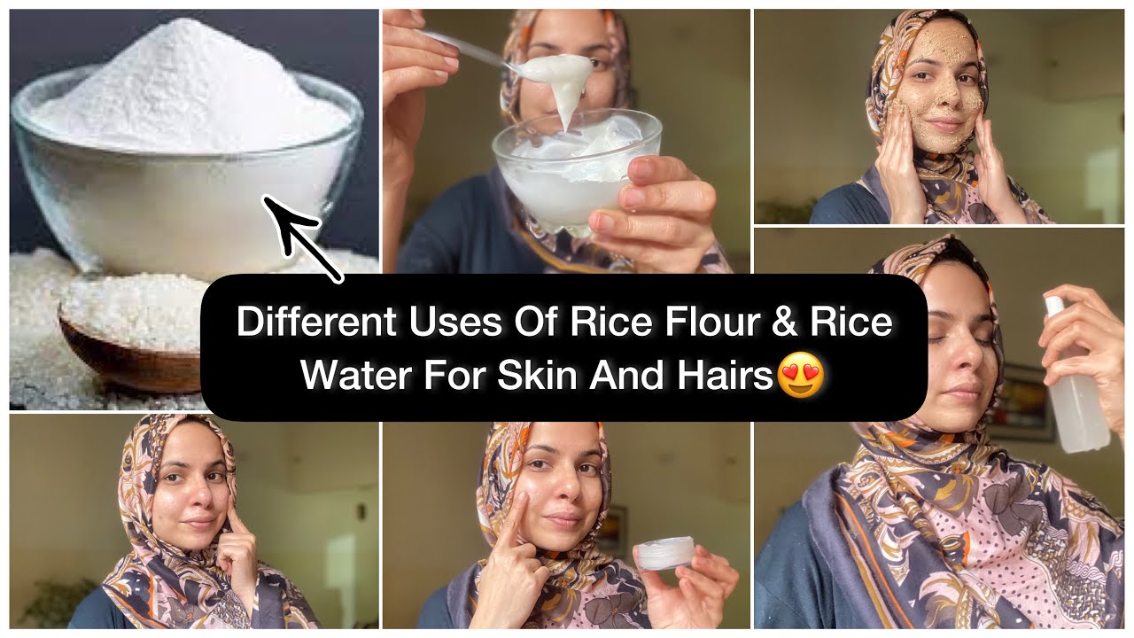 Homemade skin whitening rice cream, rice toner, rice cleanser & hair ...
