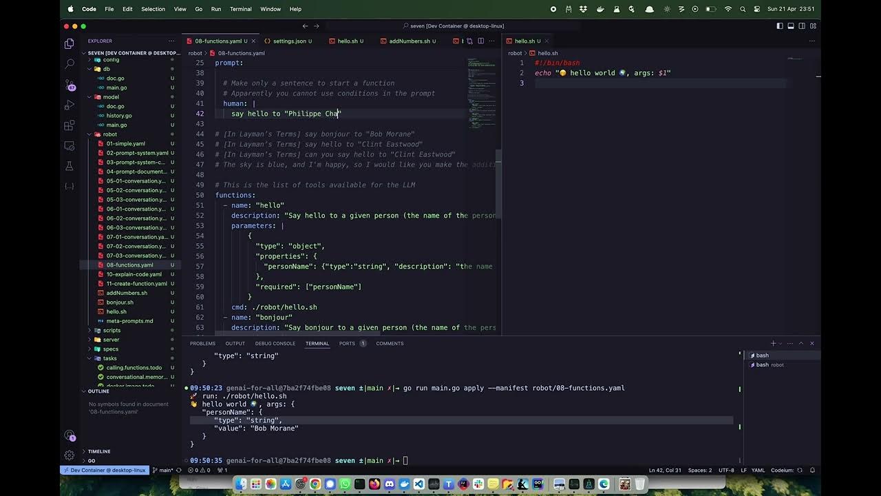 Seven: call function (and run external command) from Ollama and DeepSeek Coder - YouTube
