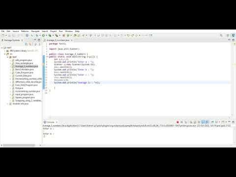 Average of numbers using java eclipse - YouTube