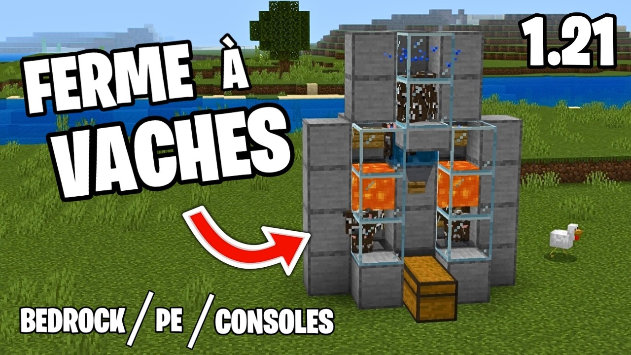 La Meilleure Ferme à Vache Minecraft 1.21 Bedrock ! - YouTube