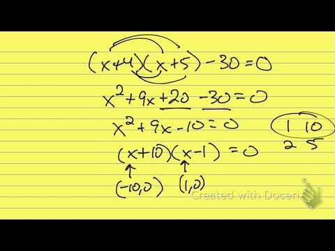 Unit 7 Lesson 9 Solving Quadratic Equations by Using Factored Form ...