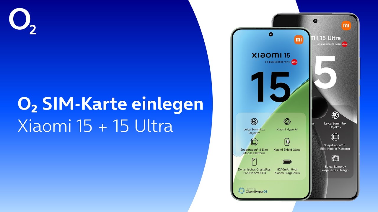 o2 SIM einlegen - Xiaomi 15 und 15 Ultra - YouTube