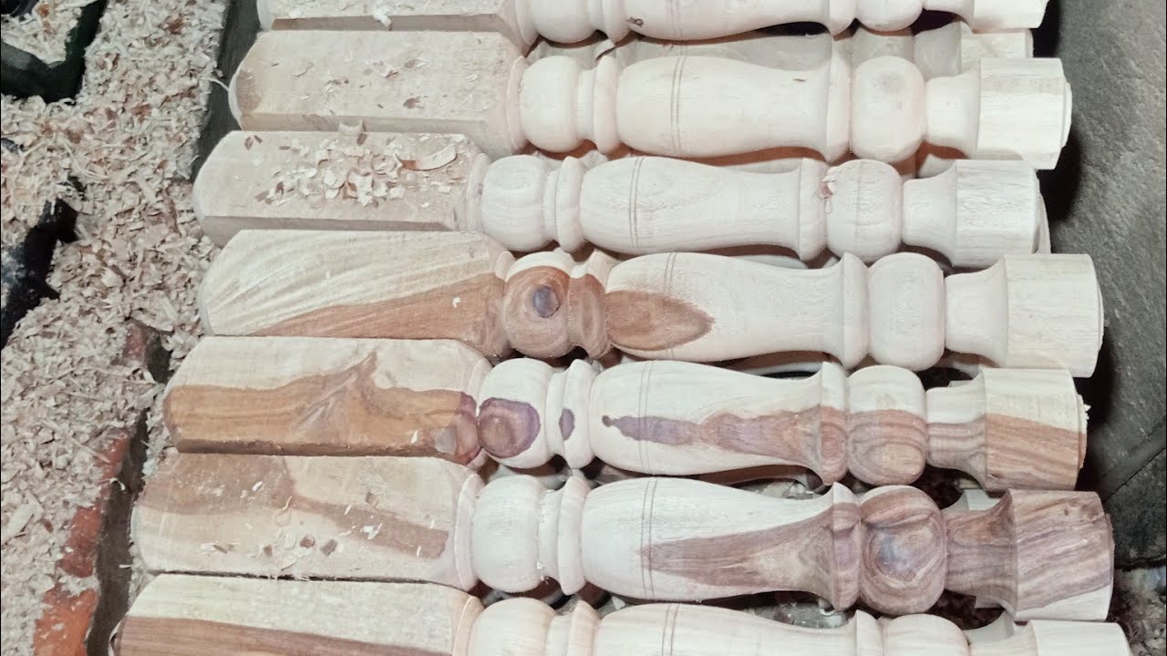 Charpai Leg Design woodturning creativity Woodworking Charpai - YouTube