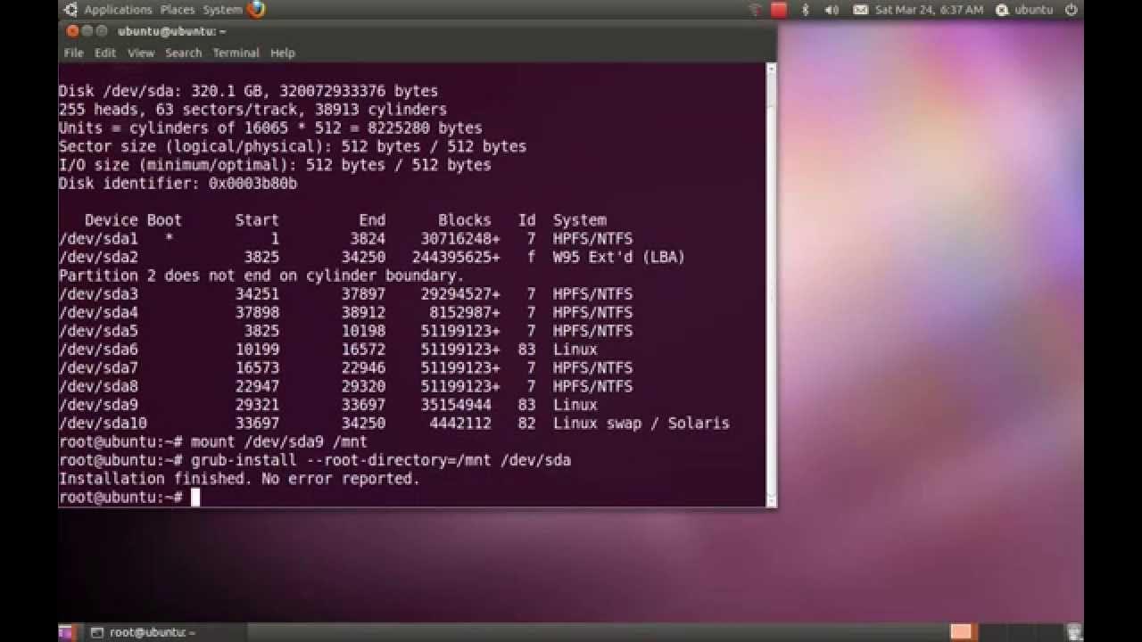 How to recover ubuntu after installing windows (ubuntu live cd) - YouTube