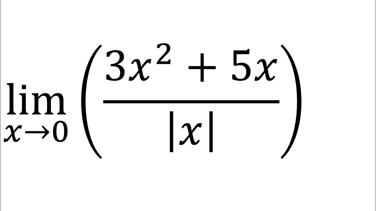 Limit Of 3x 2 5x x As X Approaches 0 YouTube limit-of-3x-2-5x-x-as-x-approaches-0-youtube