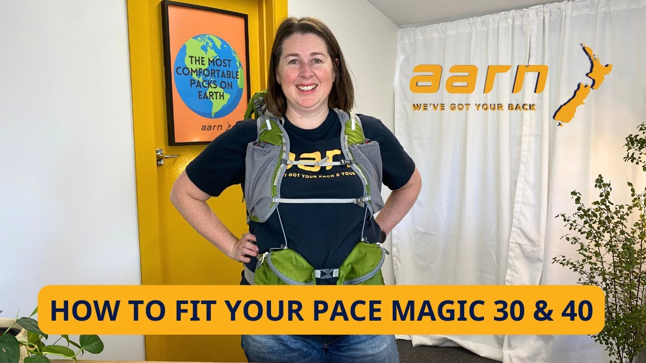 How to fit your Aarn Packs Pace Magic 30 & 40 - YouTube