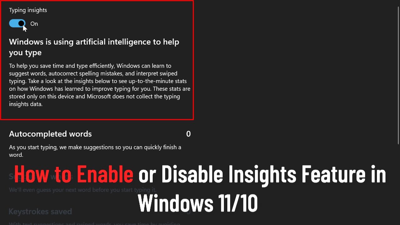 How to Enable or Disable Insights Feature in Windows 11/10 (Tutorial ...