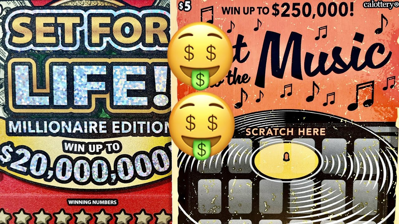 🤑 NEW 🎵 Get Into The Music 🎵 ⭐️ Set For Life ⭐️ CA Lottery Ticket ...