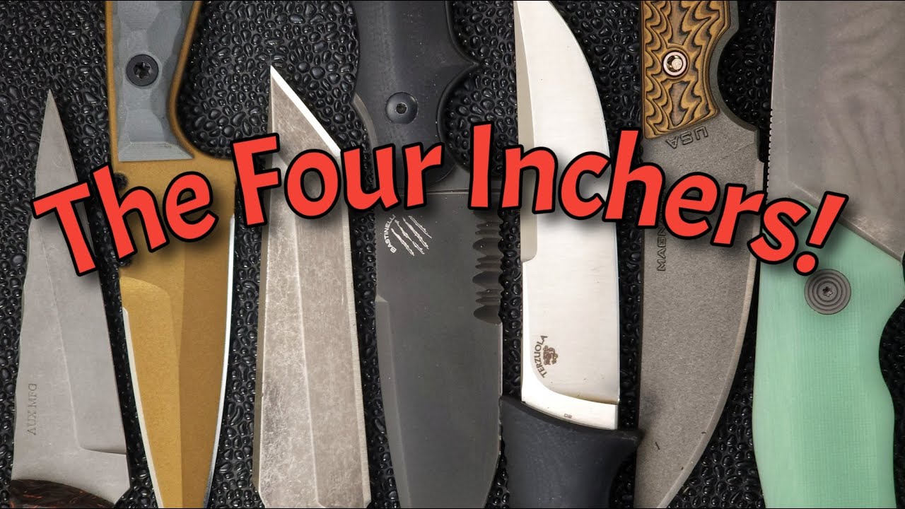 Four Inch Fixed Blade Knife Collection for Tactical & EDC - YouTube
