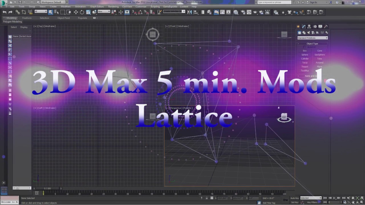 3Ds Max Lattice Modifier - YouTube