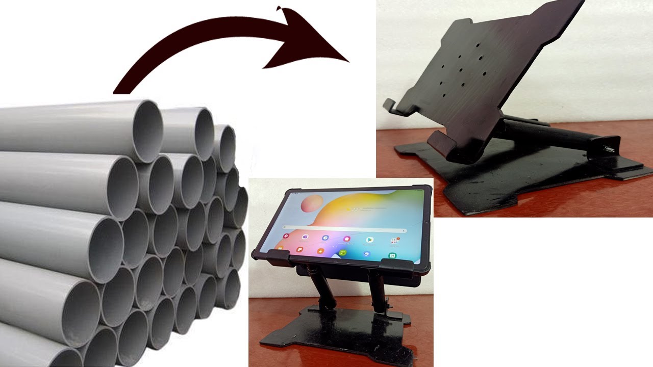 DIY Tablet/Mobile Stand using PVC Pipe - YouTube