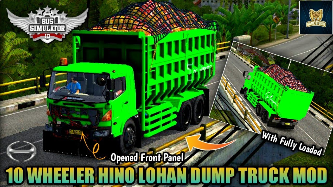 🤩🔥10 WHEELER HINO LOHAN DUMP TRUCK MOd with Fully Loaded for BUSSID v3 ...