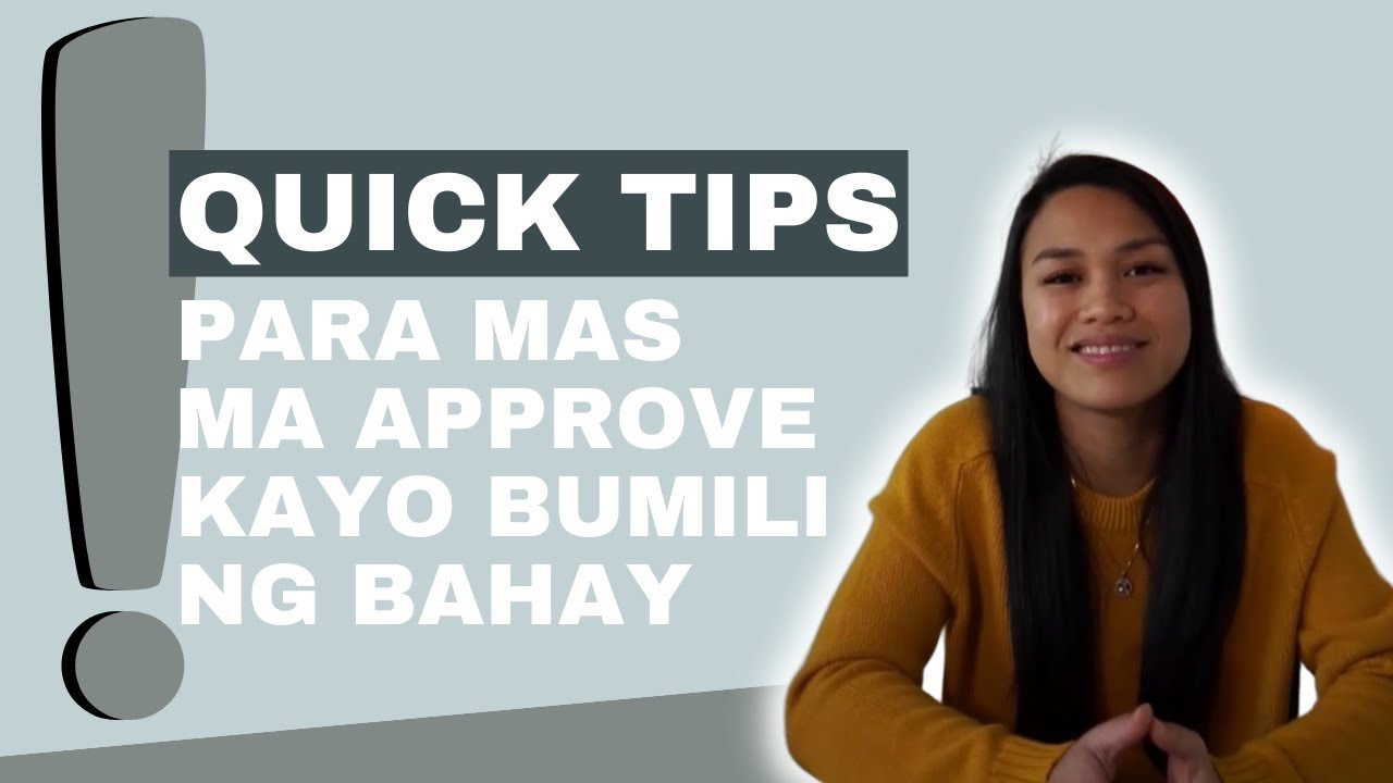 Here’s Quick Tips to help you get approved to buy a house 🇵🇭 tagalog ...