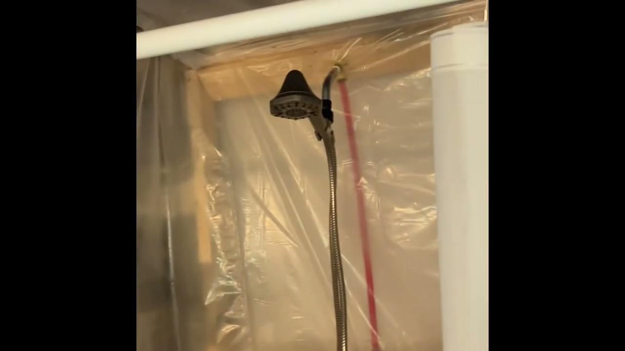 Temporary Shower Build in your Basement for less than $200 (Overview) - YouTube