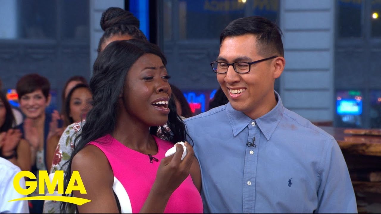 Couple surprised with the wedding of a lifetime on 'GMA' - YouTube