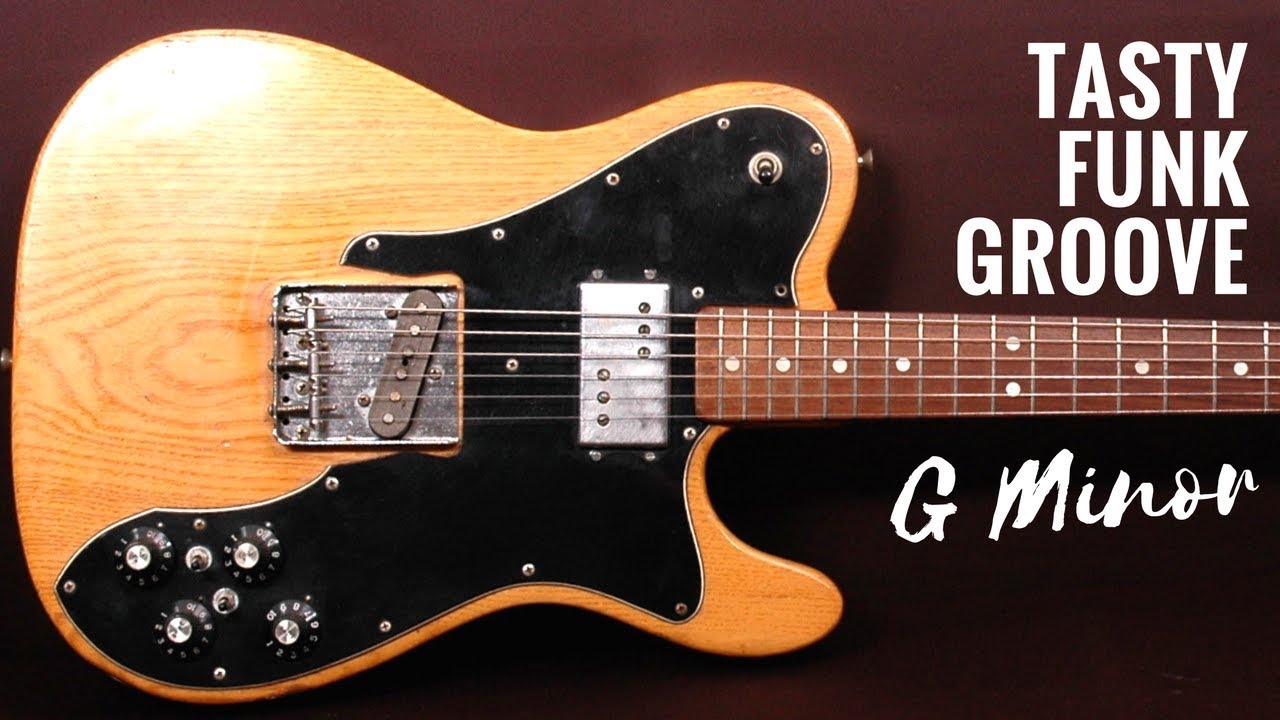 Tasty Funk Groove | Guitar Backing Track Jam in Gm - YouTube