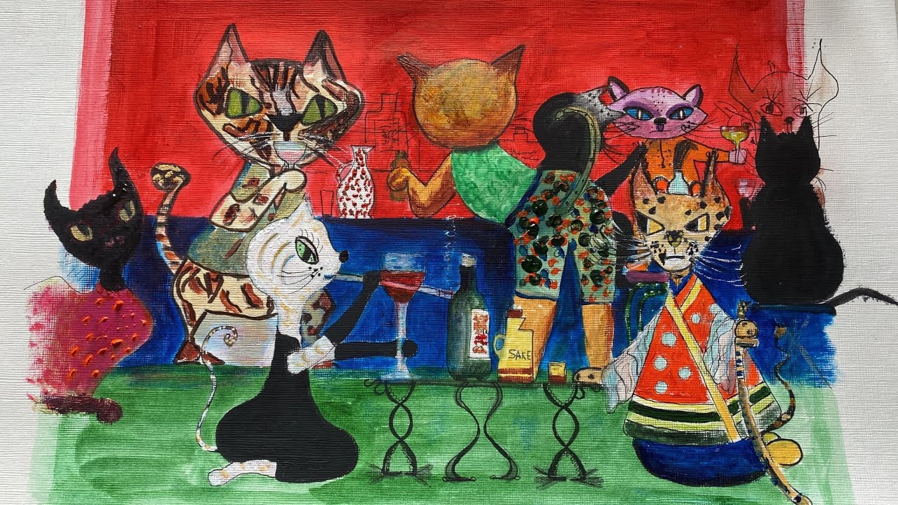 Paintings from Series Cats & Co. Metamorphic Art - YouTube
