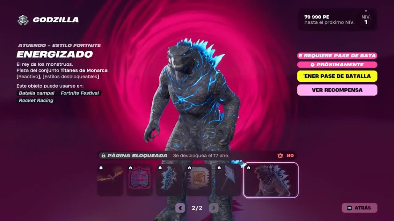 All Godzilla Secret Battle Pass Rewards | Chapter 6 Season 1 - YouTube