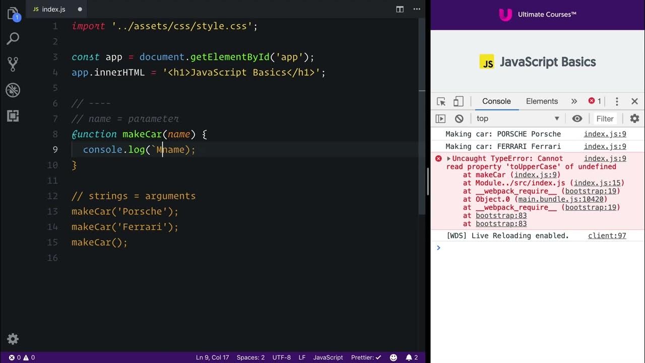 Ultimate JavaScript Basics 27 - Functions In-Depth - Function Parameters and Defaults - YouTube