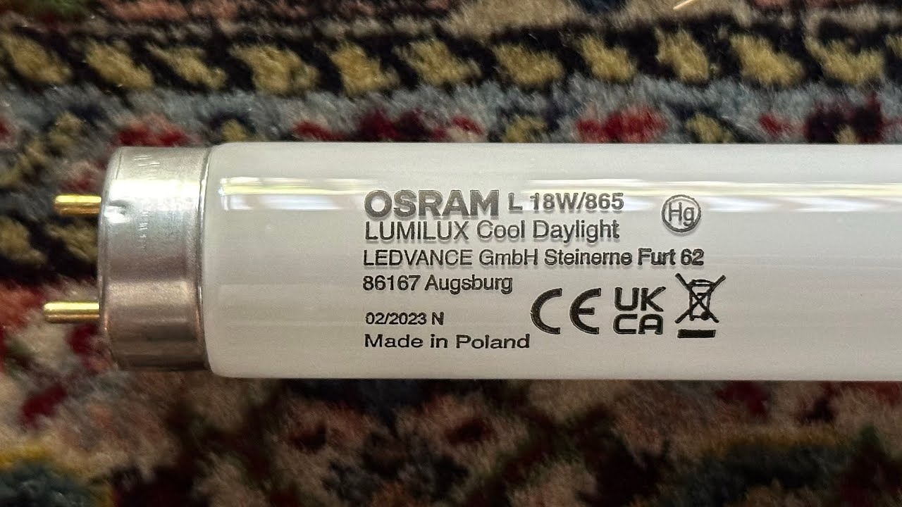 Osram Lumilux Cool Daylight L 18W/865 fluorescent tube made by Piła ...