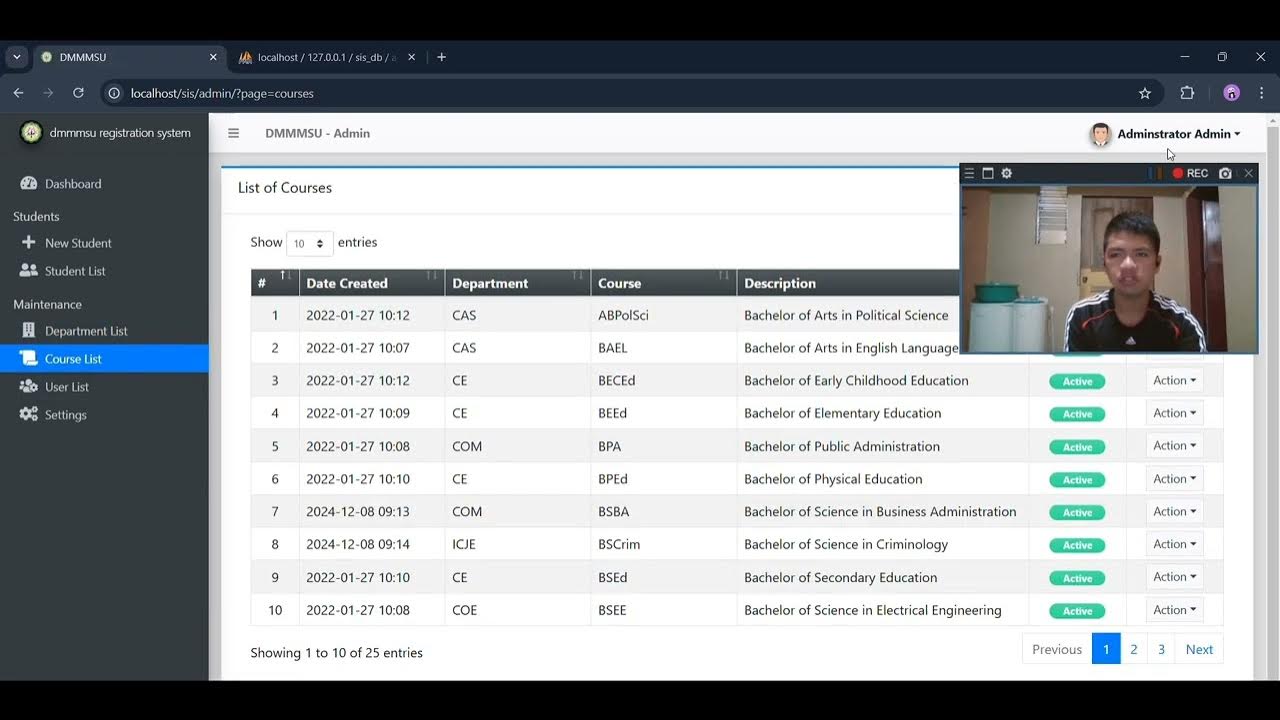 University Enrollment Database System - YouTube
