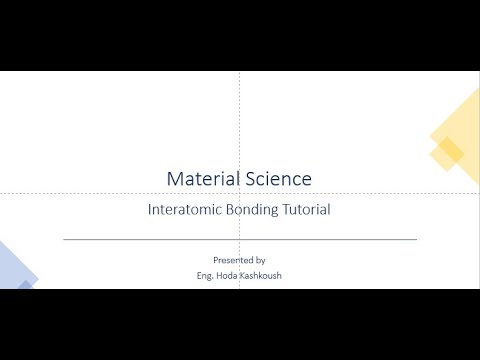 1st Mechanical Engineering - Material Science - Tut. 1 - Interatomic ...