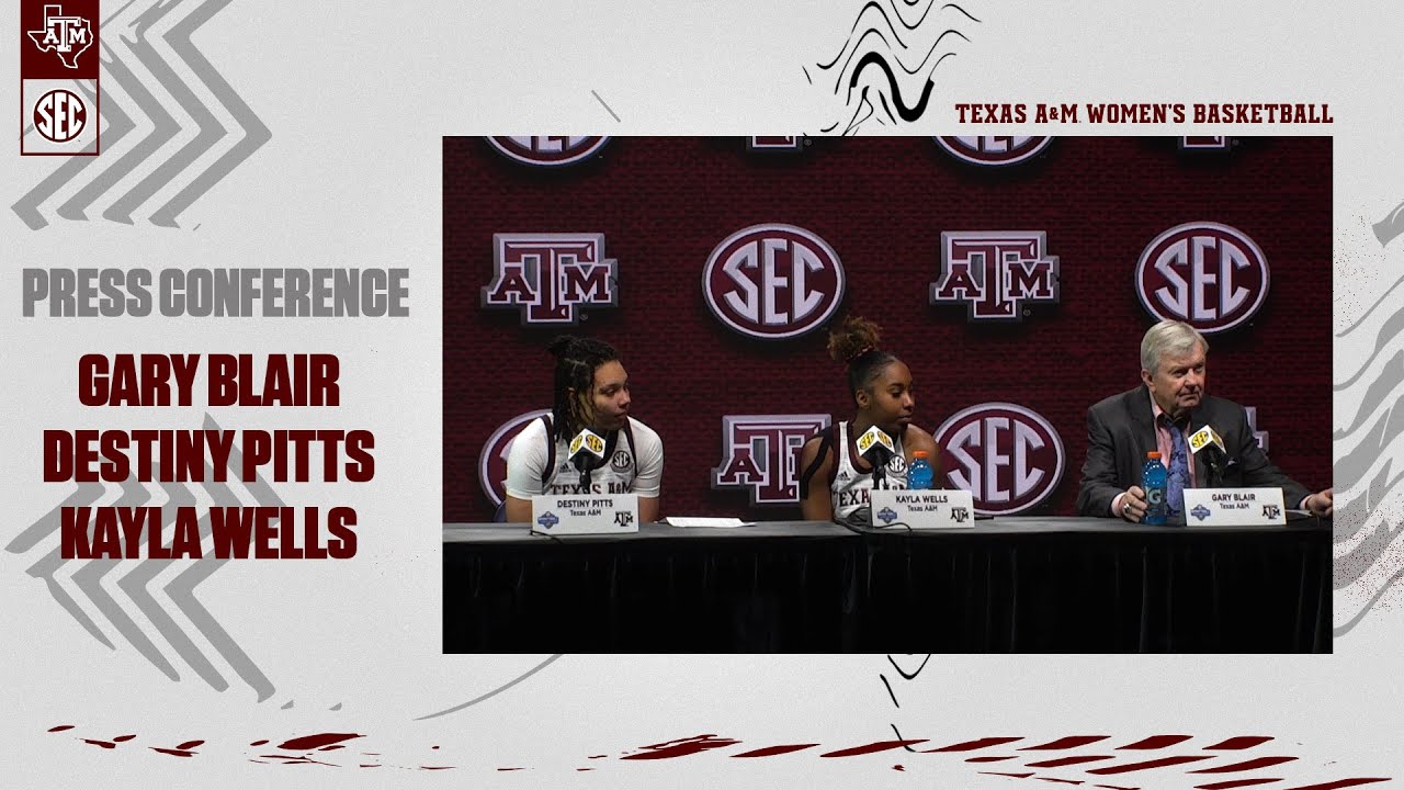 SEC Tourney Postgame: Gary Blair, Kayla Wells, Destiny Pitts - YouTube