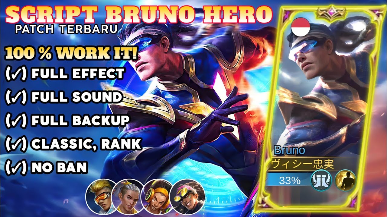 Script Skin Bruno Hero No Password | Full Effect Voice | Patch Terbaru ...