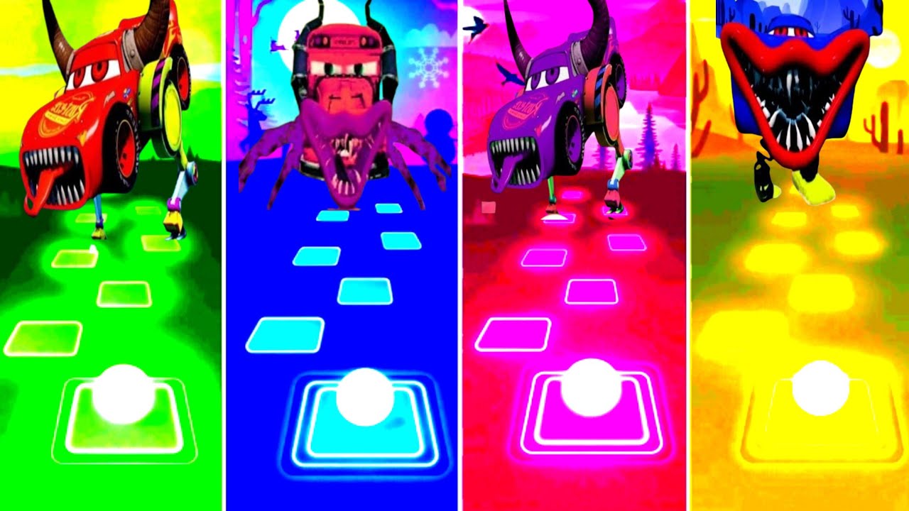 Lightning McQueen 🆚 McQueen Yellow Car 🆚 McQueen Eater 🆚 McQueen Tiles ...